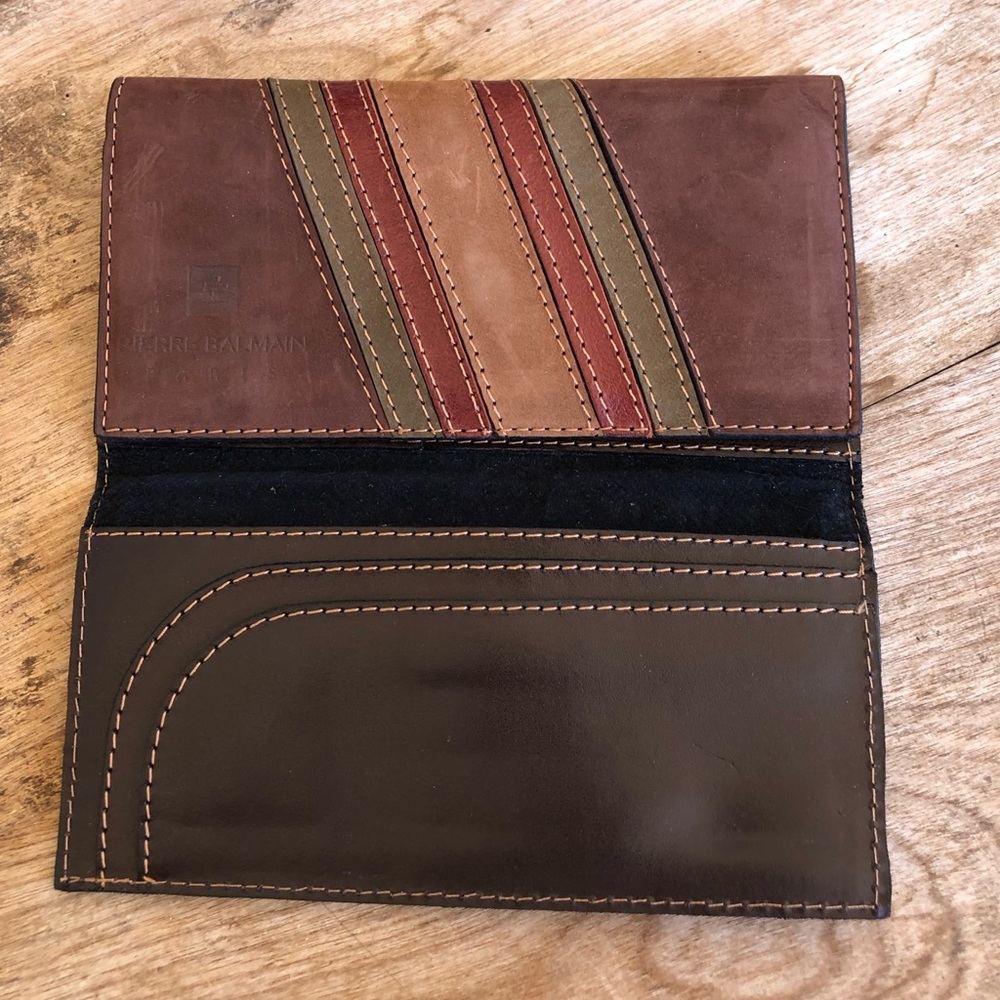 Pierre Balmain Paris Leather Trifold Wallet New - Gem